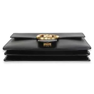 Gucci Smooth Calfskin Gg Marmont Chain Flap Bag