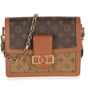 LOUIS VUITTON Reverse Monogram Canvas Dauphine Mm - Brown