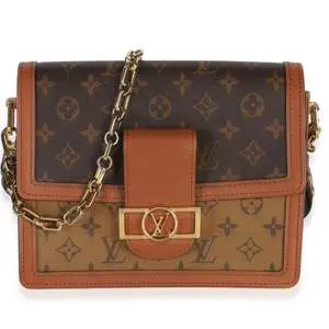 LOUIS VUITTON Reverse Monogram Canvas Dauphine Mm - Brown