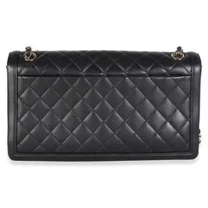 Chanel Quilted Lambskin 3 Compartment Jumbo Flap Bag