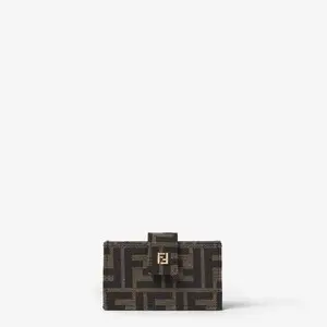 Fendi Ff Jacquard Card Case - Brown