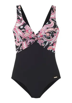 LASCANA Twist Front Tummy Control One Piece Swimsuit