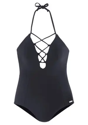 LASCANA Lace Up One Piece Swimsuit