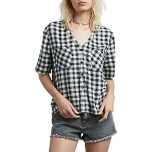 Volcom Pick It Up Gingham Top