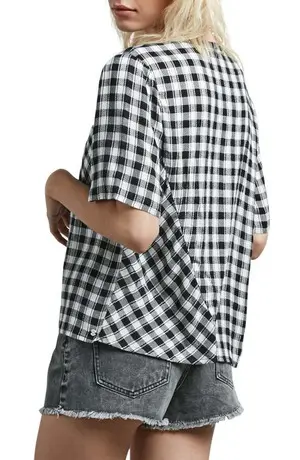 Volcom Pick It Up Gingham Top