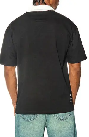 VOUSETI Post Game Embroidered Cotton Rugby Polo