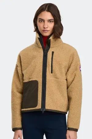 Canada Goose Simcoe Zip Up Fleece Jacket - Ecru Beige/terra