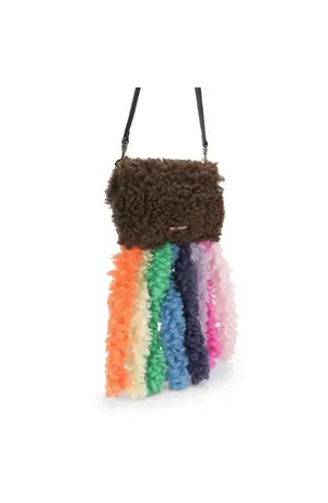 Kurt Geiger Medium Kensington Faux Shearling Shoulder Bag