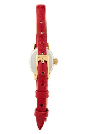 Timex® Cavatina® Mini Leather Strap Watch