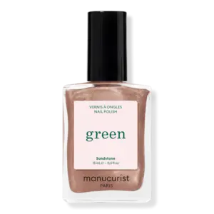 MANUCURIST Green Nail Polish, Quick Dry, Non-toxic Nail Polish With Gel-like Finish Sandstone