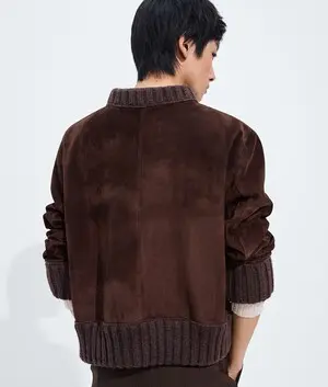 Bottega Veneta Suede Leather Sweater