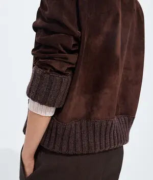 Bottega Veneta Suede Leather Sweater