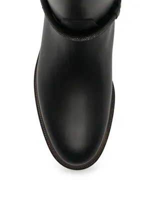 Brunello Cucinelli Leather Boots With Monile - Black