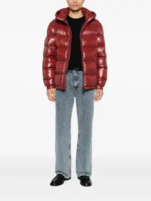 Herno Glossy Puffer Jacket With Hood - Red
