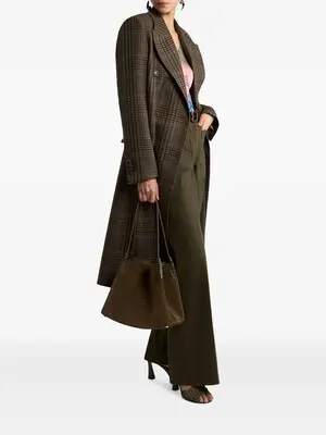 Etro Double-breasted Wool Coat With Prince Of Wales Check