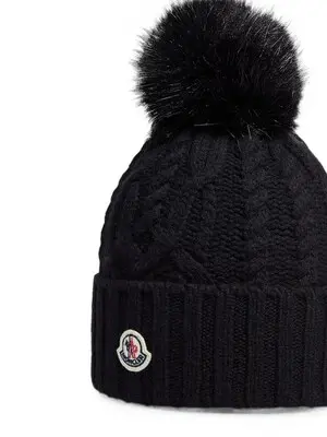 Moncler Wool And Cashmere Beanie With Pom Pom