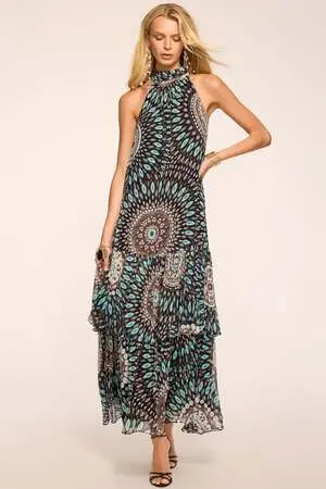 Ramy Brook River Printed Silk Maxi Dress