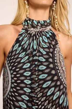 Ramy Brook River Printed Silk Maxi Dress