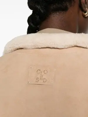 Closed Shearling Double-breasted Jacket - Beige