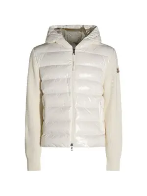 Moncler Wool And Nylon Padded Cardigan