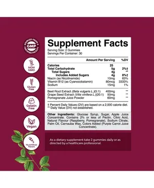 NATURE'S CRAFT Beet Root Gummies With Grapeseed