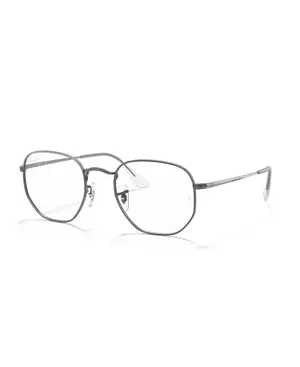 Ray-ban Unisex Hexagonal Optics Eyeglasses Gunmetal