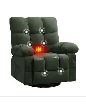 BOYEL LIVING Massage Swivel Recliner Lift Chair With Vibration Massage And Heating For Elderly - Green