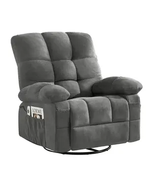 BOYEL LIVING Massage Swivel Recliner Lift Chair With Vibration Massage And Heating For Elderly - Grey