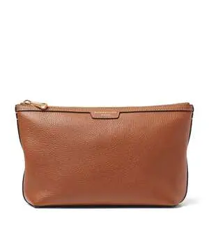 ASPINAL OF LONDON Leather Hudson Toiletry Bag - Brown
