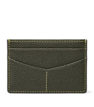 ASPINAL OF LONDON Leather Hudson Slim Card Holder - Green
