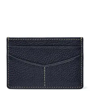 ASPINAL OF LONDON Leather Hudson Slim Card Holder - Navy