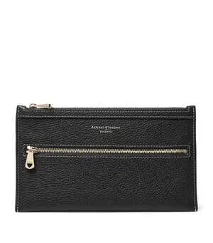ASPINAL OF LONDON Grained Leather Hudson Travel Pouch - Black