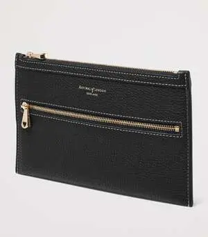 ASPINAL OF LONDON Grained Leather Hudson Travel Pouch - Black