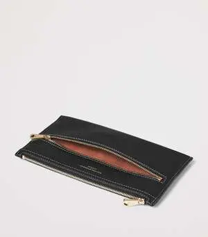 ASPINAL OF LONDON Grained Leather Hudson Travel Pouch - Black
