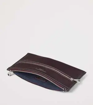 ASPINAL OF LONDON Grained Leather Hudson Travel Pouch - Burgundy