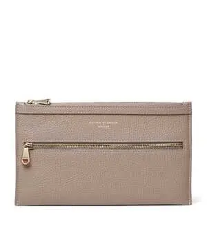 ASPINAL OF LONDON Grained Leather Hudson Travel Pouch - Neutral
