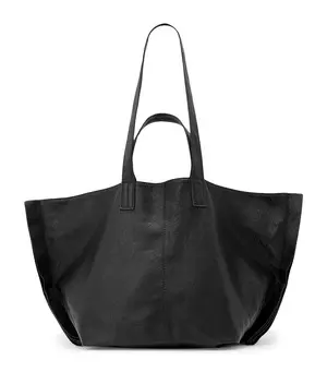 ALLSAINTS Leather Lutece Tote Bag - Black