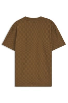 BOSS Porsche X Cotton T-shirt With Pasha Pattern - Brown