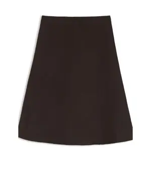 BOSS A-line Skirt In A Wool Blend - Brown