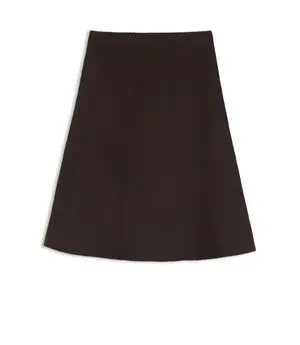 BOSS A-line Skirt In A Wool Blend - Brown