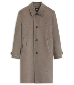 BOSS Relaxed-fit Coat In A Wool Blend
