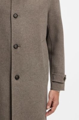 BOSS Relaxed-fit Coat In A Wool Blend