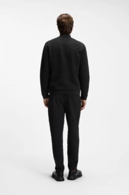 BOSS Porsche X Zip-up Sweatshirt With Pasha-check Jacquard