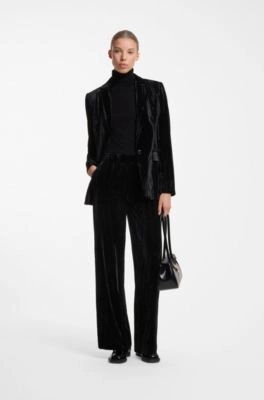 Hugo Relaxed-fit Pants In Velvet