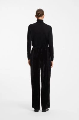 Hugo Relaxed-fit Pants In Velvet