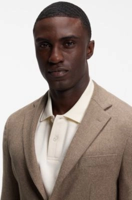 BOSS Slim-fit Blazer In Washable Performance-stretch Flannel
