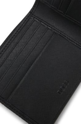 BOSS Monogram-textured Leather Wallet