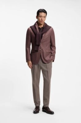 BOSS Regular-fit Blazer In Virgin Wool With Silk