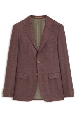 BOSS Regular-fit Blazer In Virgin Wool With Silk