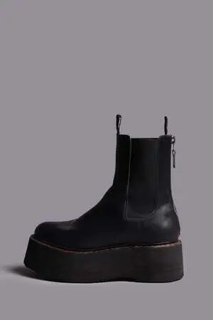 R13 Double Stack Chelsea Boot - Black